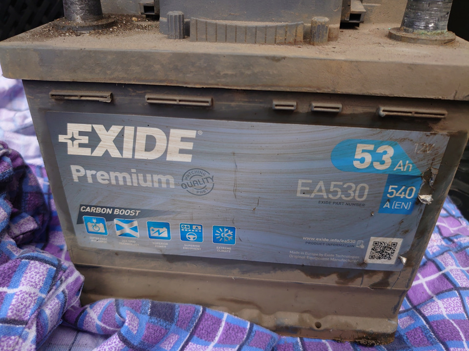 EA530 АКБ Premium 53Ah 540A 207x175x190 (-+) EXIDE | Запчасти на DRIVE2