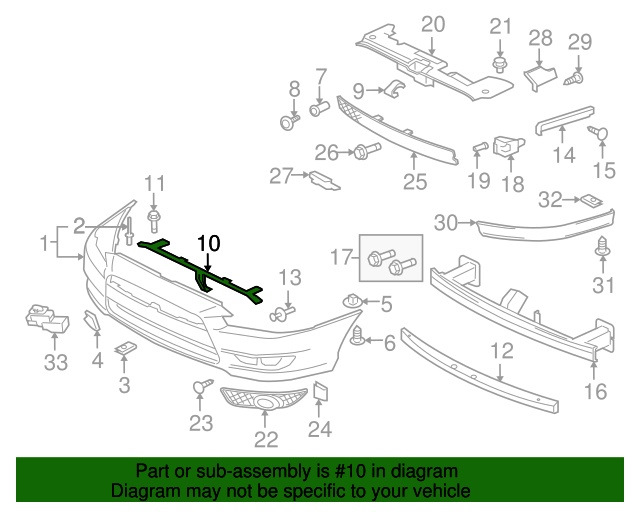 6400A832 Усилитель переднего бампера Mitsubishi | Запчасти на DRIVE2