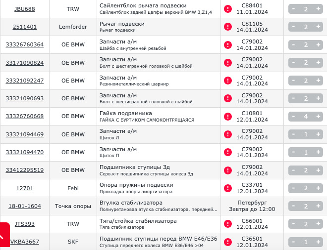 Запчасти — BMW 3 series (E46), 3 л, 2004 года | запчасти | DRIVE2