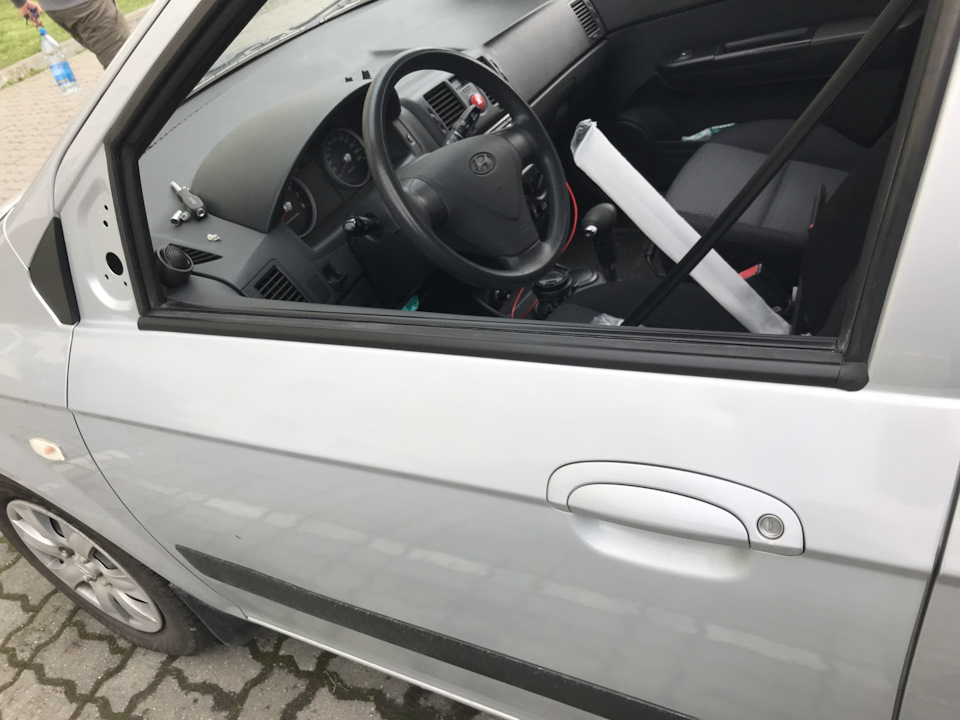 Наружние молдинги стёкол. — Hyundai Getz, 1,4 л, 2008 года | аксессуары ...