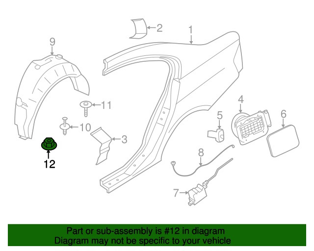 07147169847 Гайка пластмассовая BMW | Запчасти на DRIVE2
