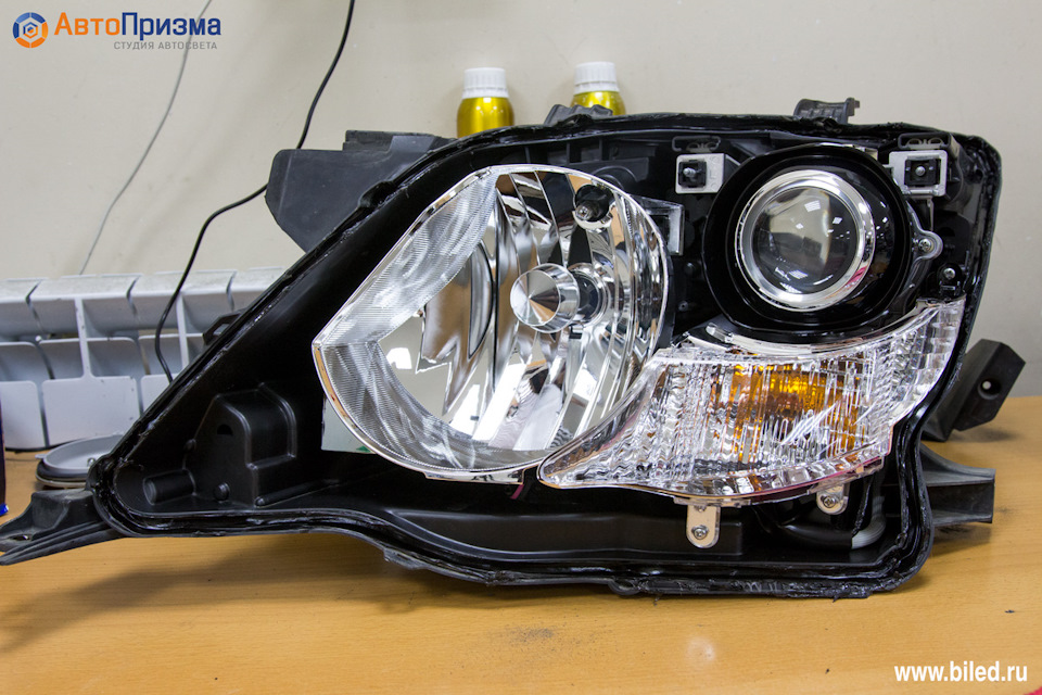 Lexus LX Установка четырёх светодиодных линз Optima Professional Series ...