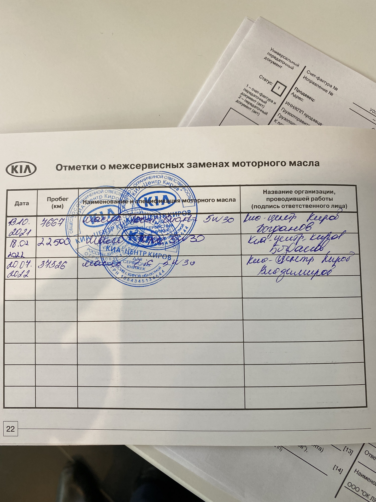Межсервисное ТО-3(замена масла) — KIA Carnival (4G), 2,2 л, 2021 года ...