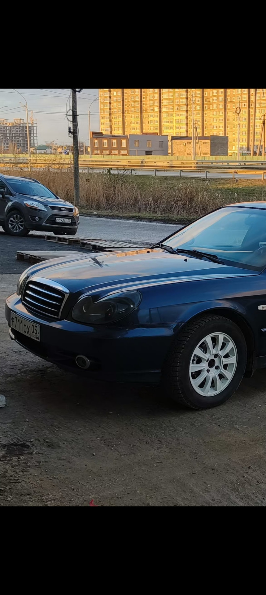 Решетка радиатора в стиле AMG на sonata ef — Hyundai Sonata IV (EF), 2 ...
