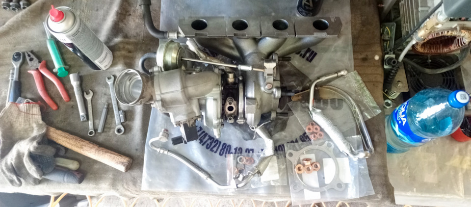 Установка турбины от Audi TT 06J145702S — Volkswagen Passat B6, 1,8 л ...