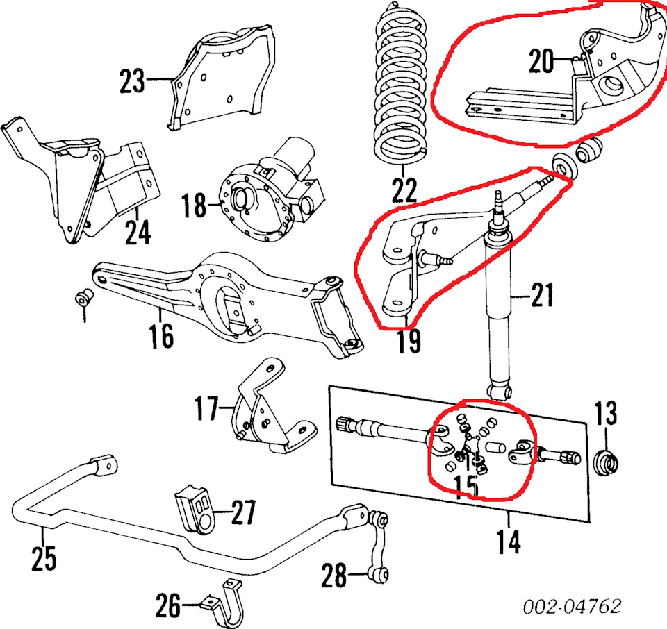Подвеска независимая типа «Twin-Traction-Beam» DANA-35, с подключаемым ...