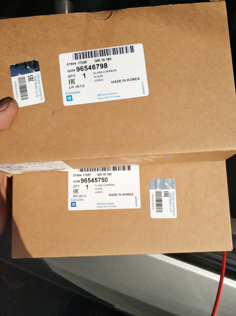 96546798 Стекло зеркала левое GM | Запчасти на DRIVE2