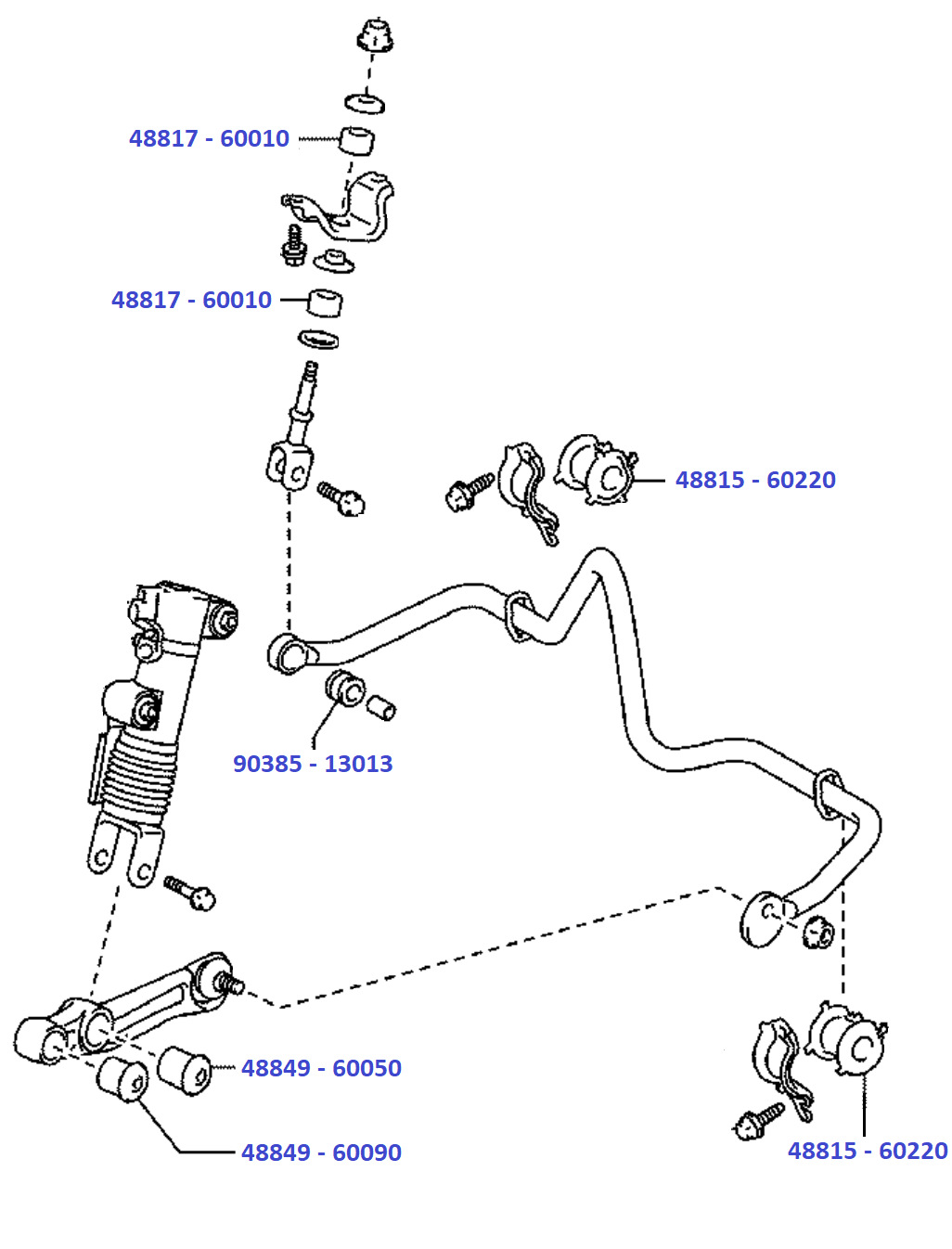 50. Сайлентблоки задних верхних тяг и рычага KDSS — Toyota Land Cruiser ...