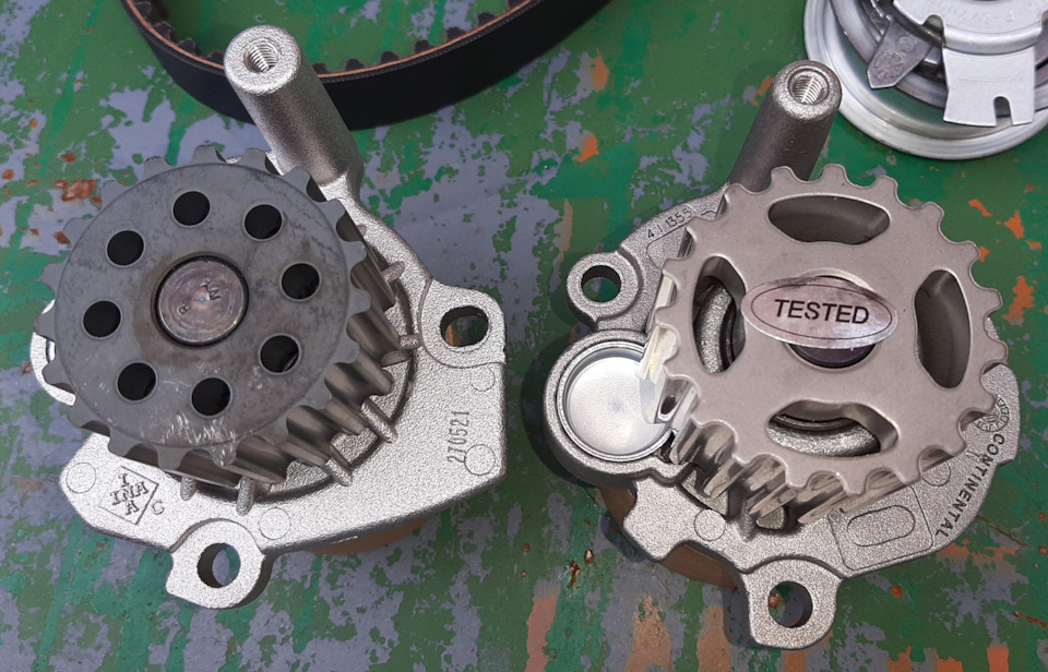 Ремкомплект ГРМ с помпой: Continental vs INA. — Volkswagen Multivan (T6 ...