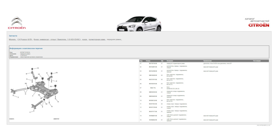 Балка под радиаторы на Citroen Grand C4 Picasso (2G). | 150 Br в городе ...