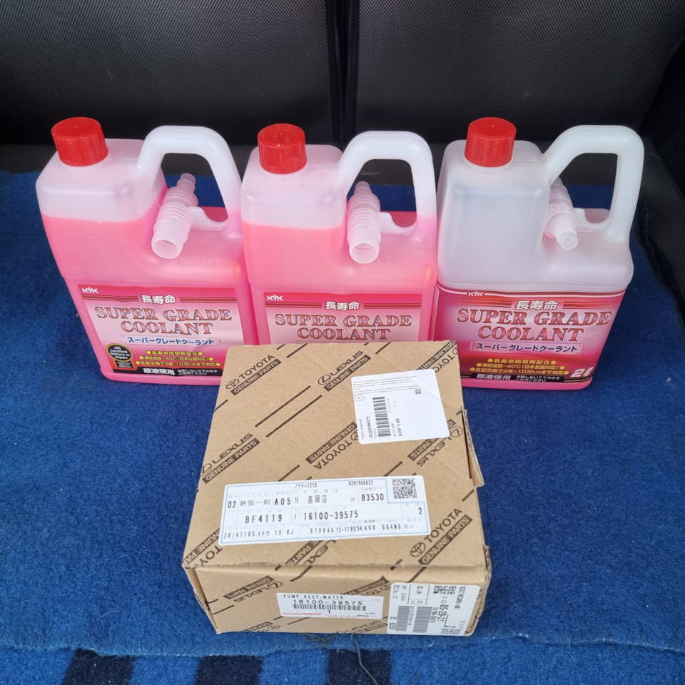 Замена водяной помпы — Toyota Harrier (3G), 2,5 л, 2016 года | визит на ...