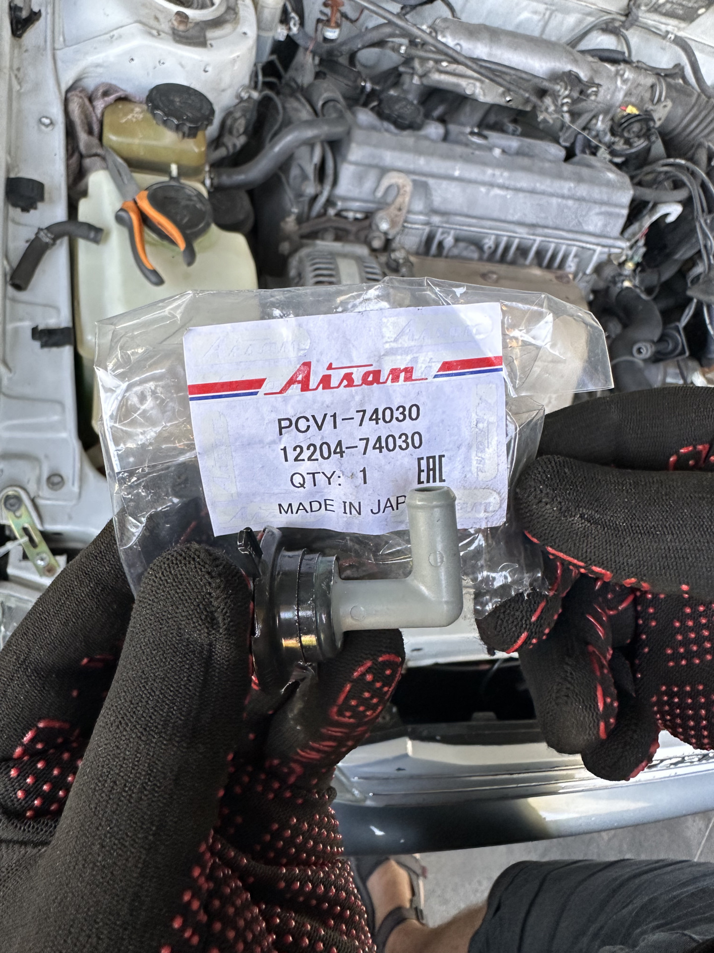 Клапан вентиляции картера — Toyota Carina (7G), 2 л, 1997 года | своими ...