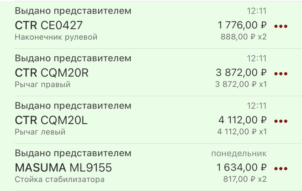 ML9155 Стойка (линк) стабилизатора MASUMA | Запчасти на DRIVE2