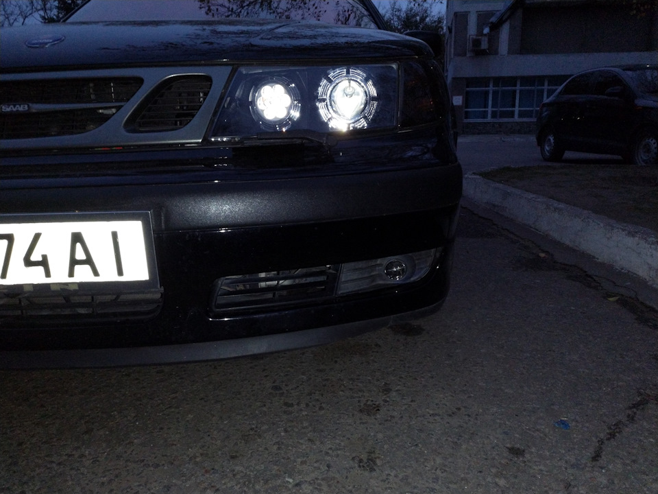 Оптика (Led DRL+ дальний, BiXenon линза)+линзованые ПТФ — Saab 9-5 (1G ...