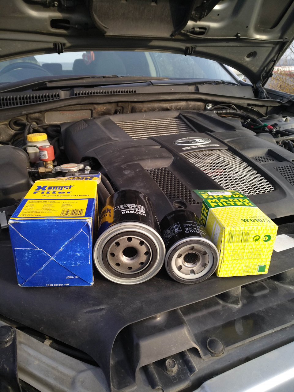 Замена масла Aral, гигантский маслянный фильтр Hengs H20W05 — Subaru ...