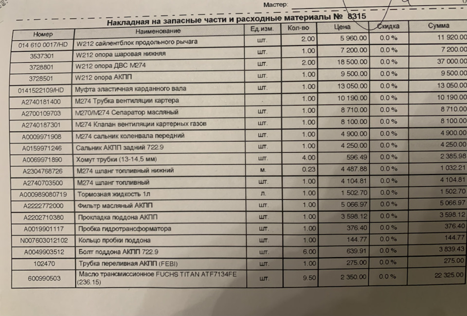 Большое ТО — Mercedes-Benz E-Class (W212), 2 л, 2013 года | визит на ...