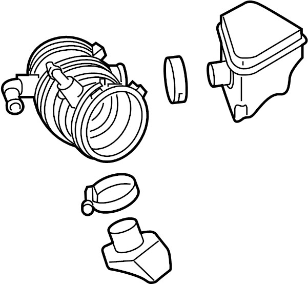 28130C5200 Пластиковый резонатор с патрубком, для воздушного фильтра ...