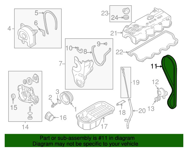 2431222612 Ремень грм (sohc) KIA HYUNDAI | Запчасти на DRIVE2