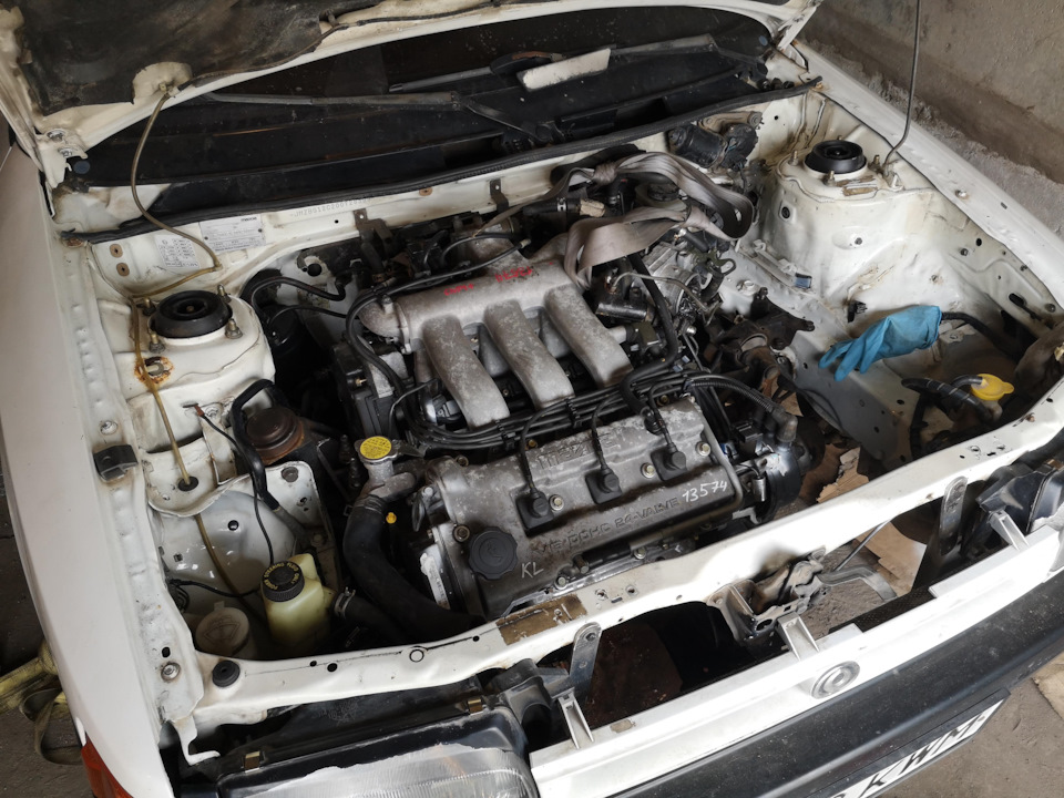 SWAP на KLZE. Двигатель на месте, корзина, подкапотка, проблема с ...