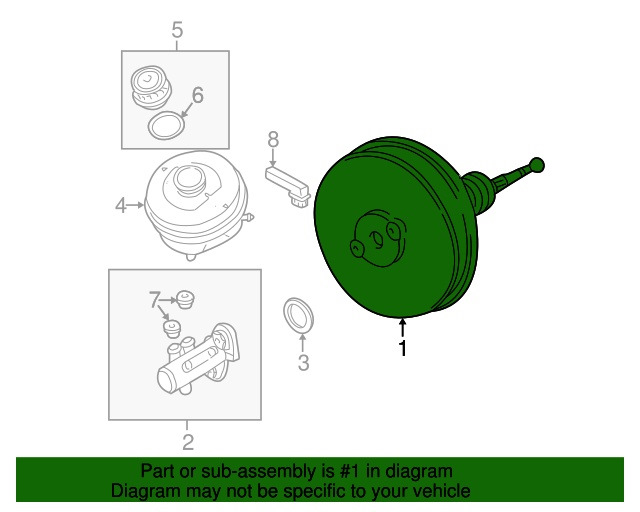 3B0612107B Усилитель тормозного привода VAG | Запчасти на DRIVE2