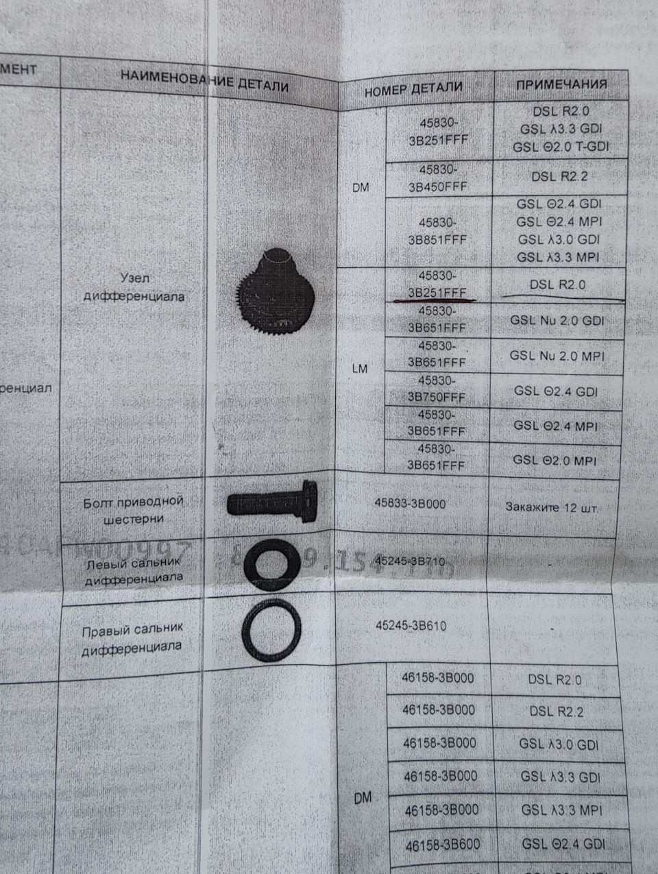 461583B000 Уплотнительное кольцо масляного насоса кпп KIA HYUNDAI ...