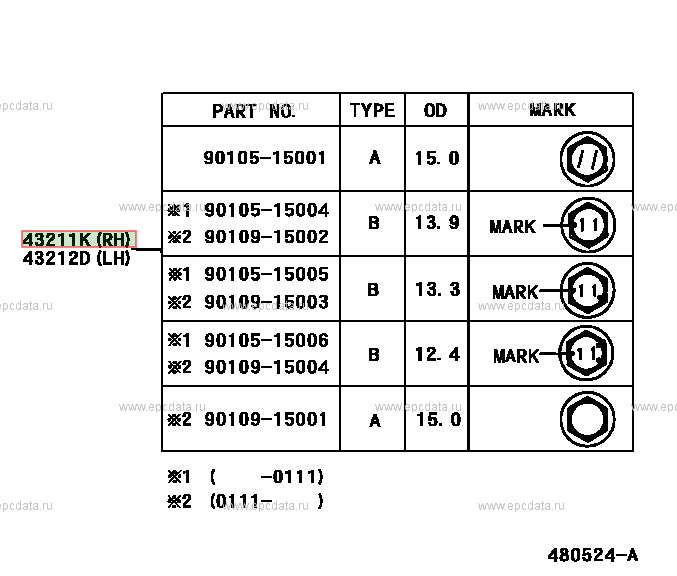 Болты крепления стоек к ступице/ развал — Toyota Carina ED (3G), 2 л ...