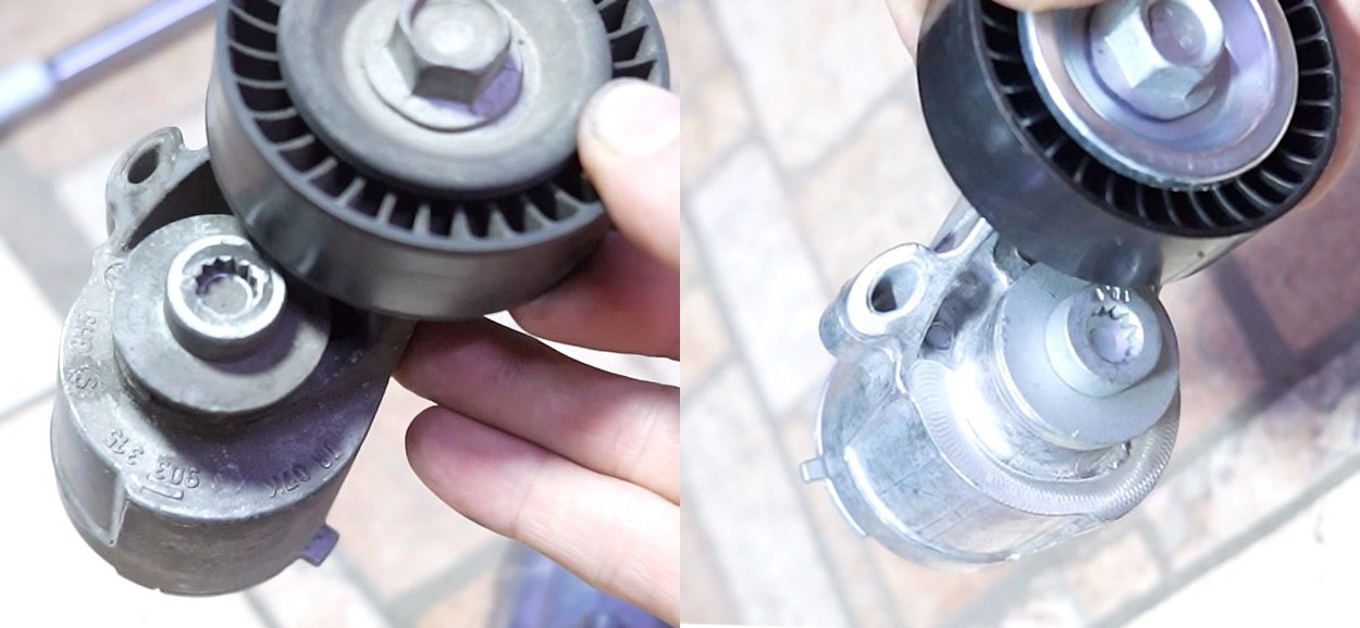Замена роликов, ремней и обгонной муфты генератора — Volkswagen Passat ...