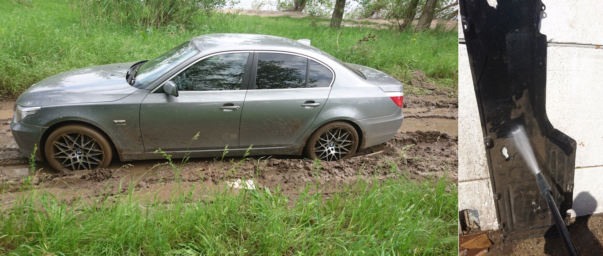 Улучшаем управляемость E60. Как прошла весна. — BMW 5 series (E60), 3 л ...