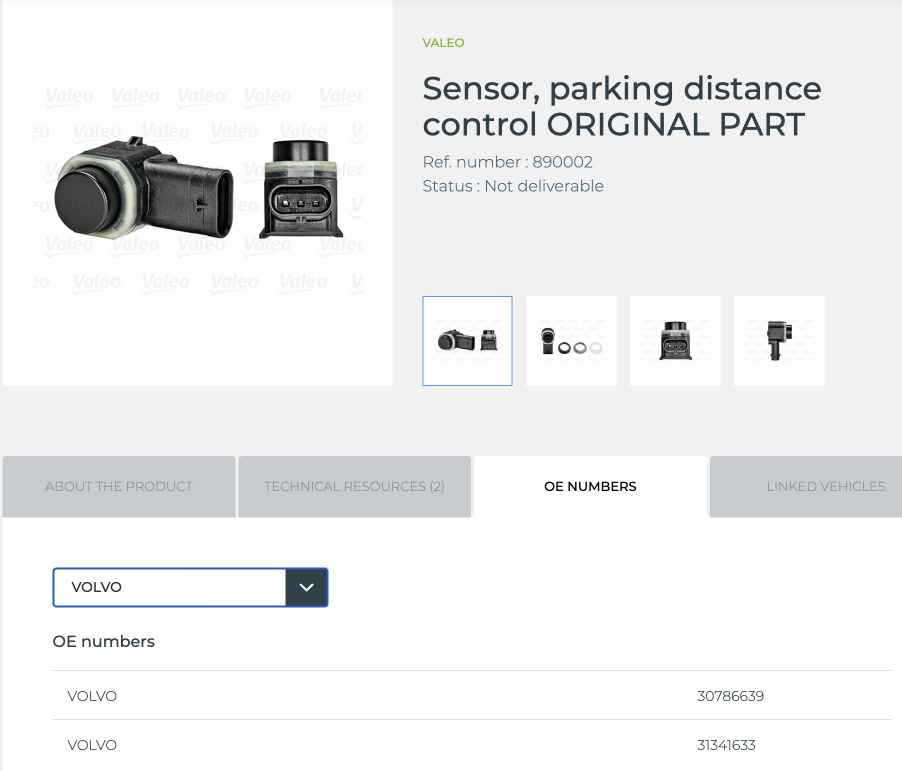 Взаимозаменяемость задних парктроников Volvo XC70 P3 — Volvo XC70 III ...