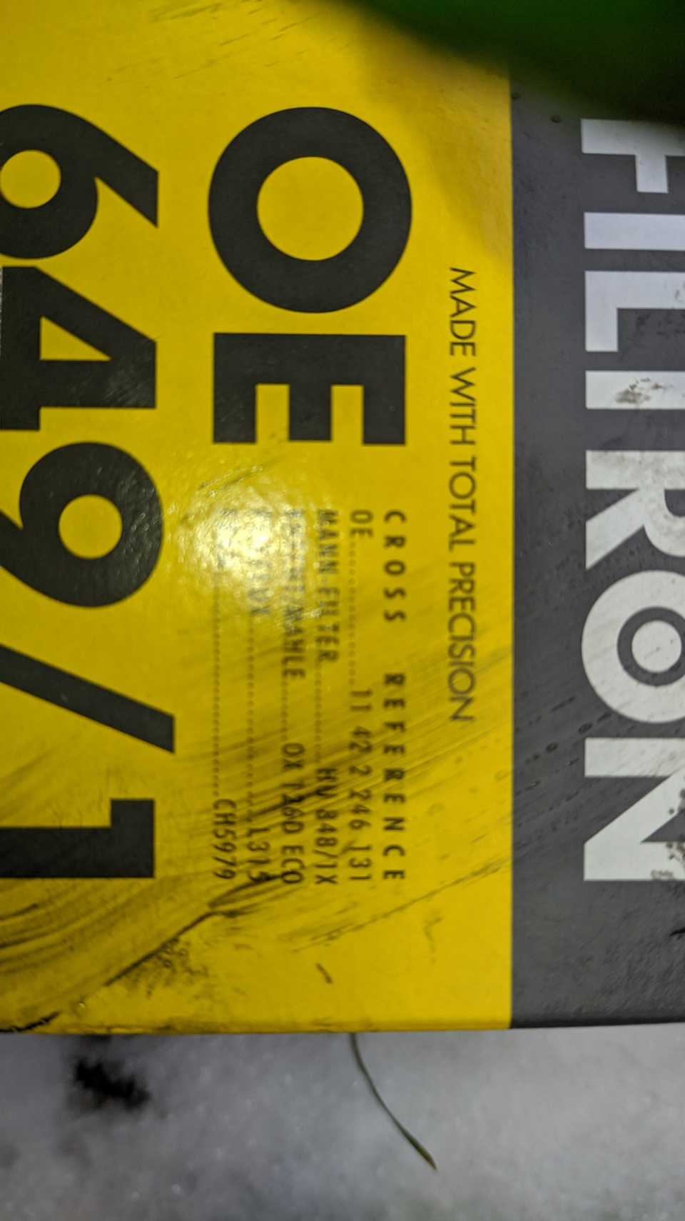 11422246131 Фильтр масляный BMW | Запчасти на DRIVE2