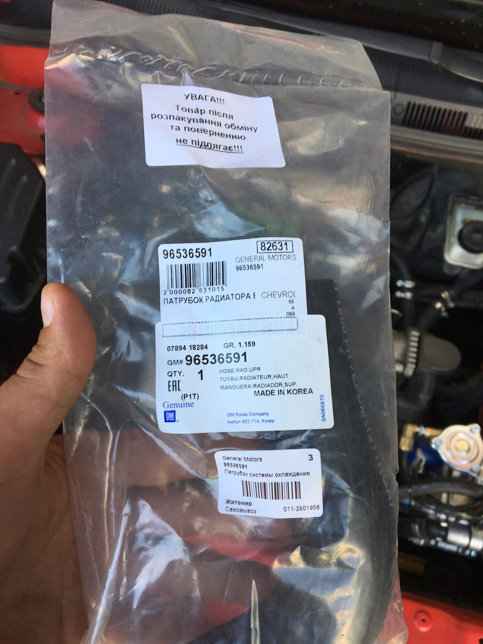 96536591 Патрубок радиатора верхний GM | Запчасти на DRIVE2
