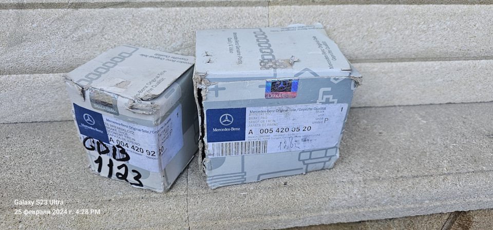 Тормозные колодки. — Mercedes-Benz S-Class (W140), 5 л, 1998 года ...