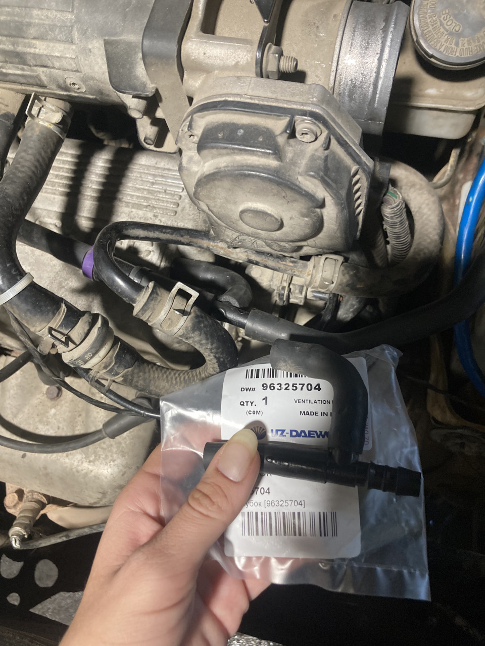 96325704 Шланг сапуна к перепускному клапану General Motors GM ...