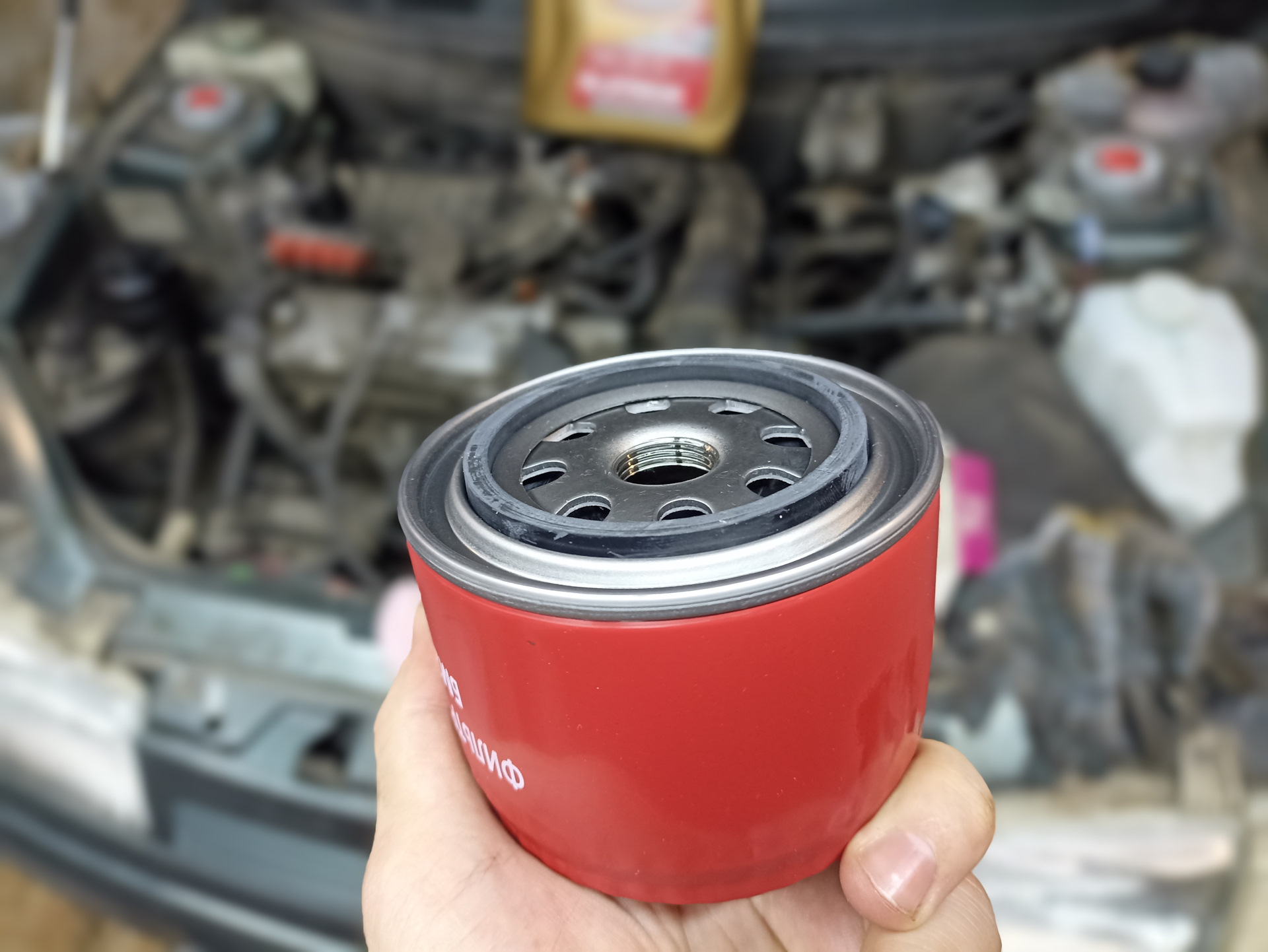 Замена масла Sintec, фильтр Belmag — Lada 21124, 1,6 л, 2008 года ...