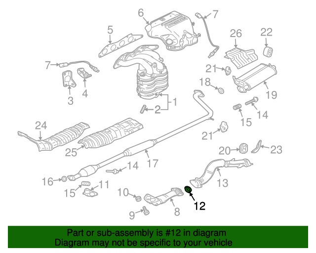 MR450702 КОЛЬЦО УПЛОТНИТЕЛЬНОЕ, ВЫХЛОПНОЙ ТРУБЫ Mitsubishi | Запчасти ...