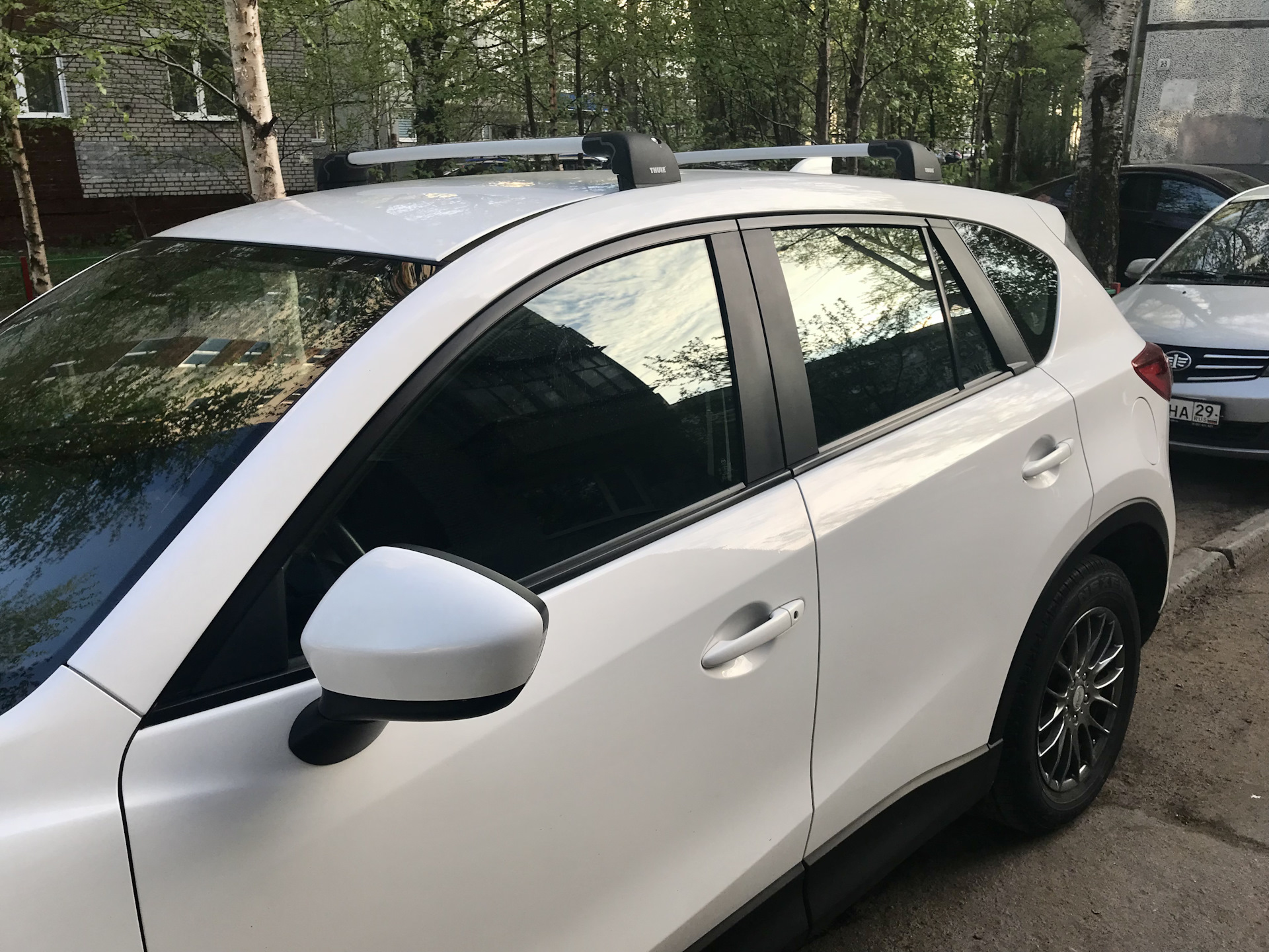 #4 ☆ РЕЙЛИНГИ Thule 🇸🇪 WingBar Edge 9592+kit 3069 ☆ — Mazda CX-5 (1G ...