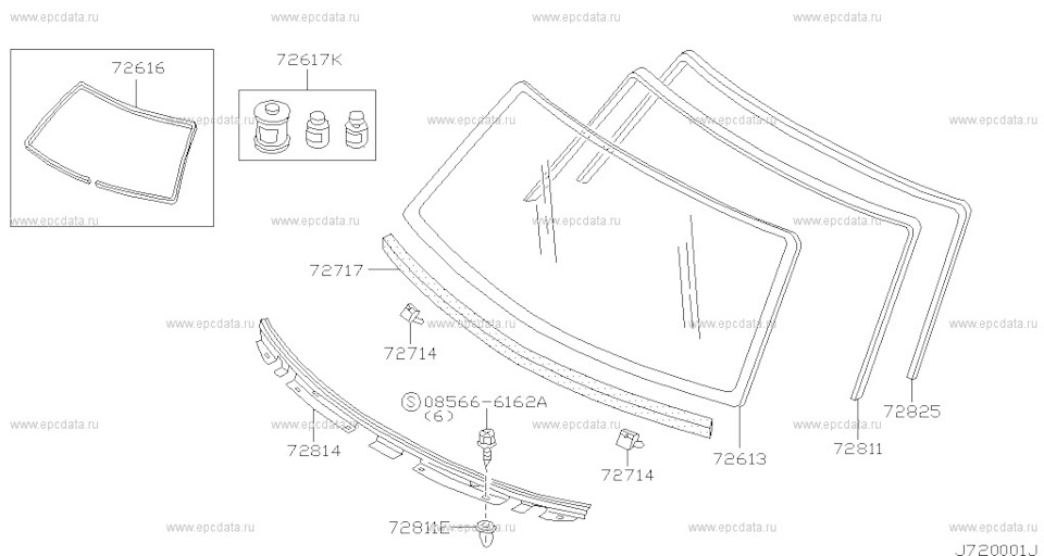 Кузовня: лобовое, крыша, капот — Nissan Patrol (Y61), 4,2 л, 2005 года ...