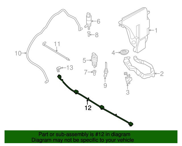 61667205117 Цепь форсунок стеклоомывателя BMW | Запчасти на DRIVE2