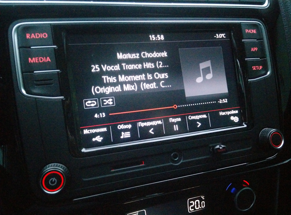 RCD340 — Volkswagen Polo Sedan GT, 1,4 л, 2018 года | автозвук | DRIVE2