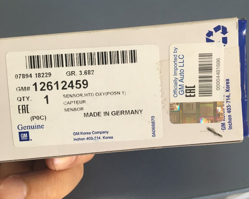 12612459 Кислородный датчик GM | Запчасти на DRIVE2