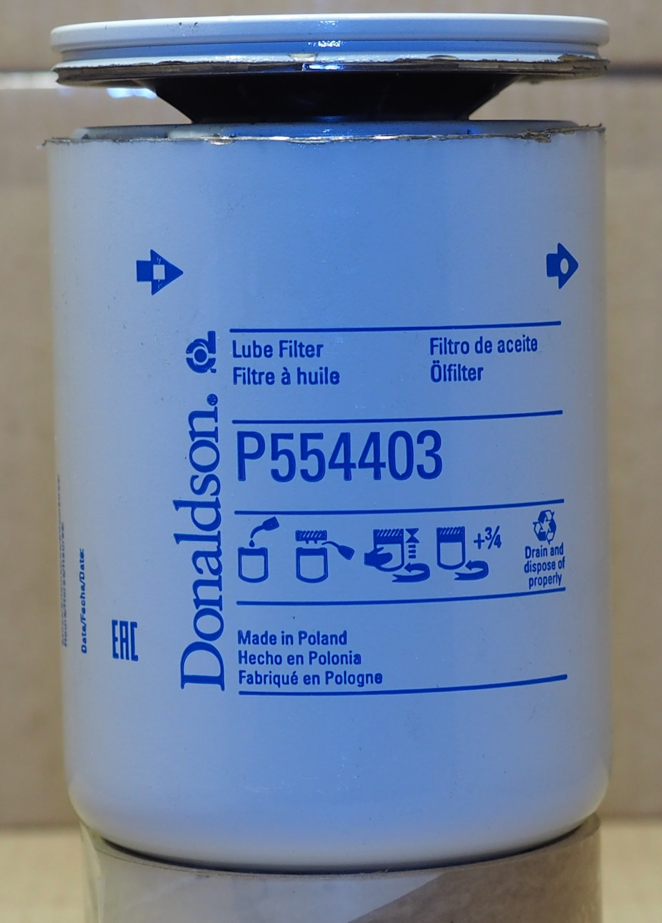 Масляные фильтры. Donaldson P554403 — Toyota Land Cruiser Prado 120 ...