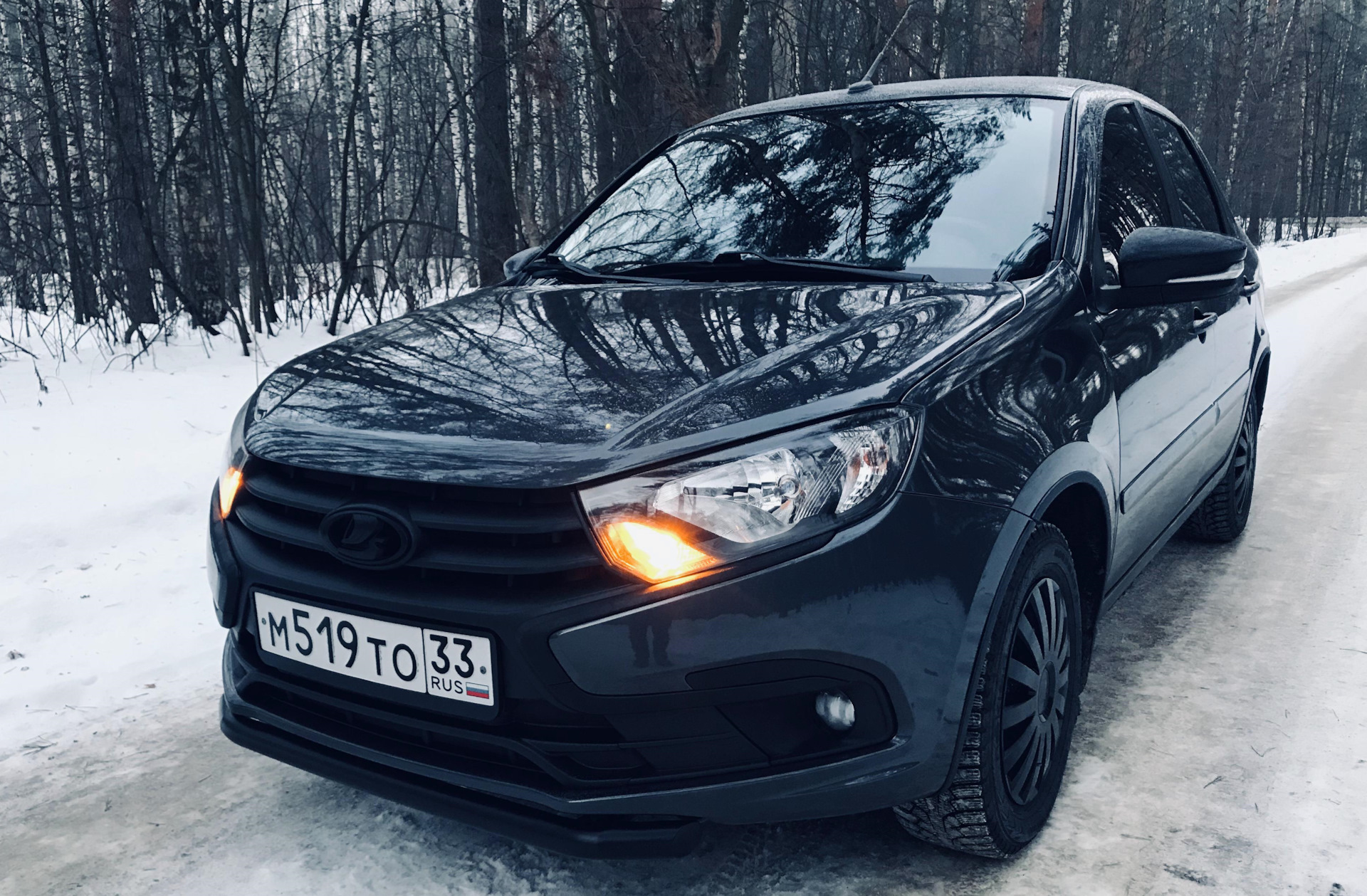 Янтарные ДХО "Flosser". — Lada Гранта (2G) FL, 1,6 л, 2020 года ...