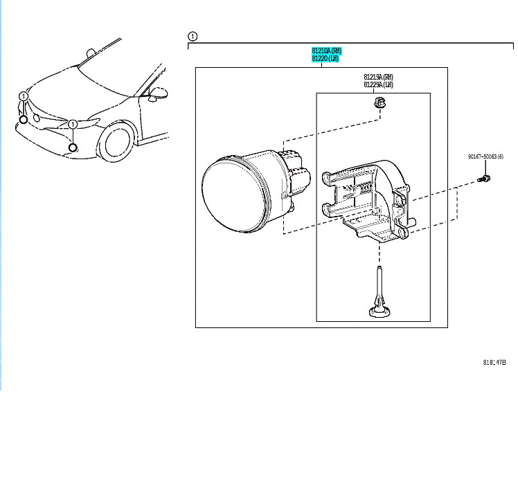 Замена ПТФ на LED ПТФ ОРИГИНАЛ TOYOTA — Toyota Corolla (140/150), 1,6 л ...