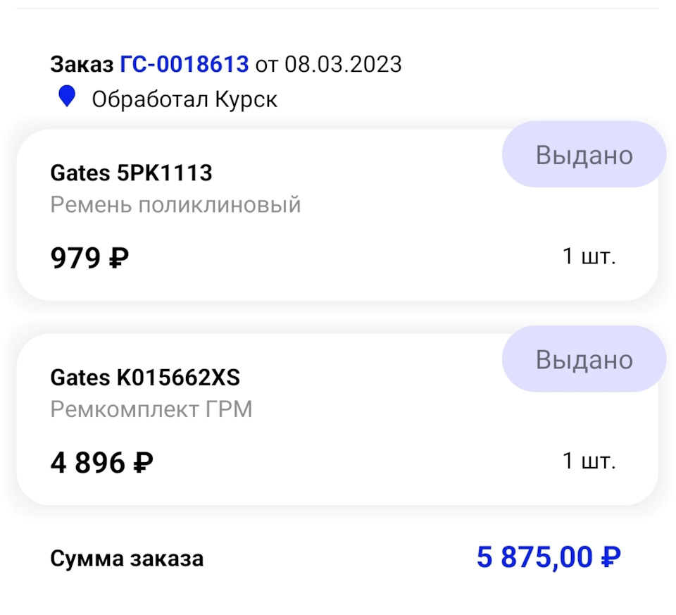 K015662XS Комплекты деталей для ремней грм GATES | Запчасти на DRIVE2