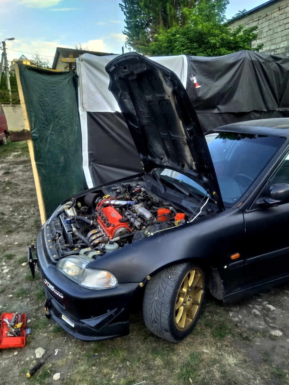 Замена ремня генератора — Honda Civic (5G), 1,6 л, 1992 года | поломка ...