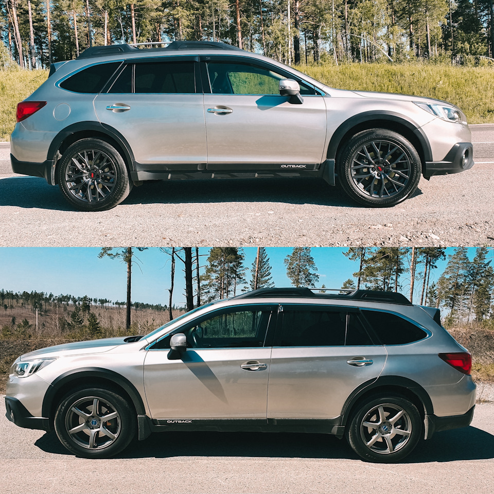 19" vs 18" — Subaru Outback (BS), 2,5 л, 2015 года | колёсные диски ...