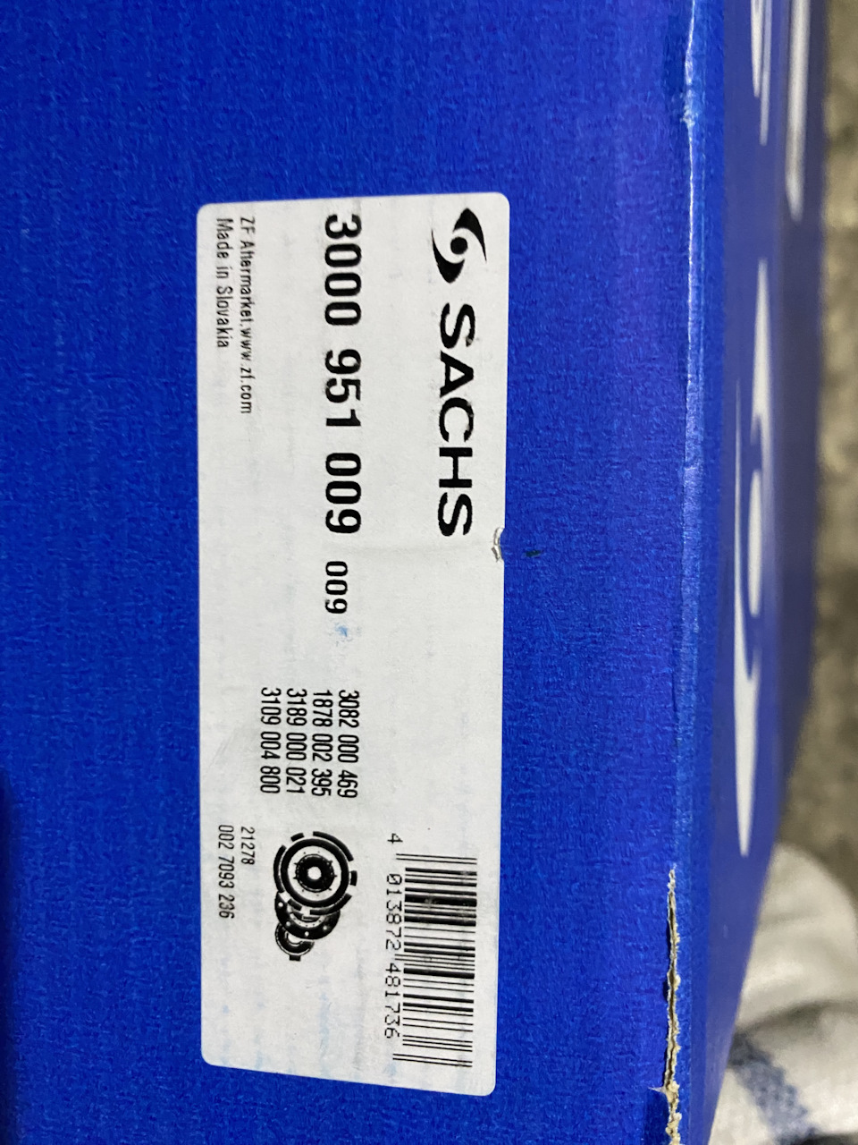 3189000021 Выжимной подшипник SACHS | Запчасти на DRIVE2