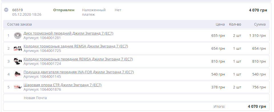 1064001281 Диск тормозной передний GEELY | Запчасти на DRIVE2