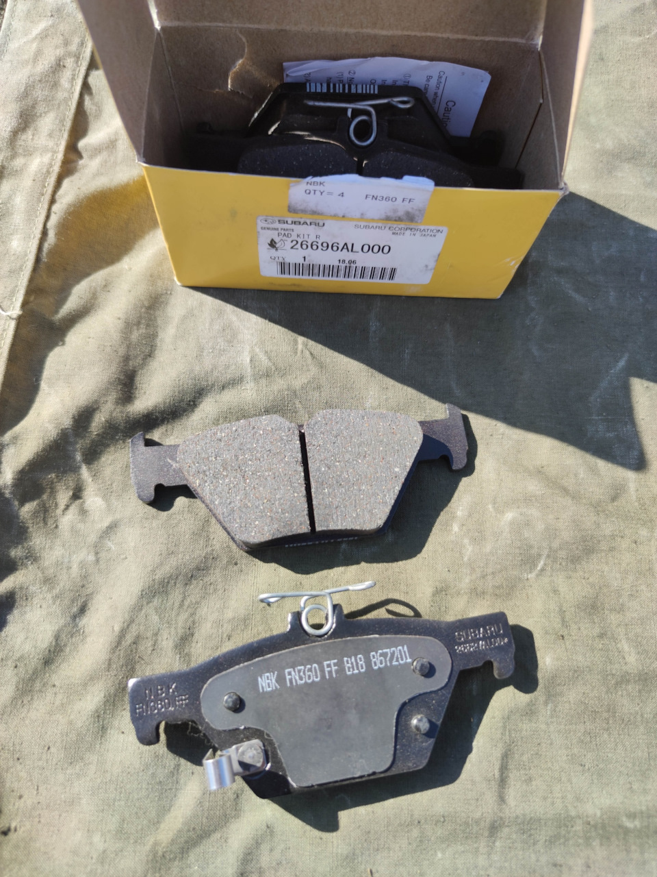 26696AL000 Колодки тормозные задние 2018г SUBARU | Запчасти на DRIVE2