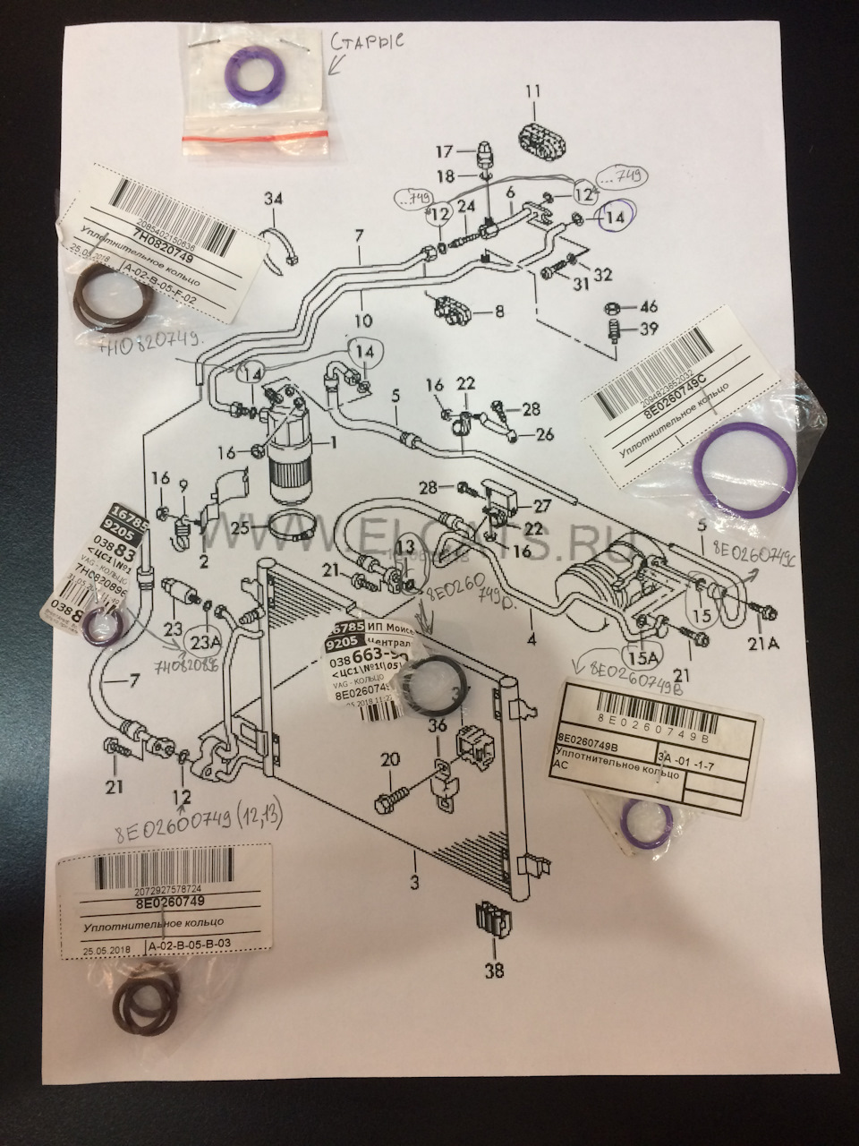7H0820749 Уплотнительное кольцо VAG | Запчасти на DRIVE2